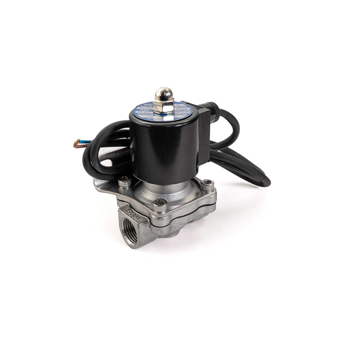 Stainless Steel 1/2" NPT Electric Air Valve - 12 Volt | HornBlasters