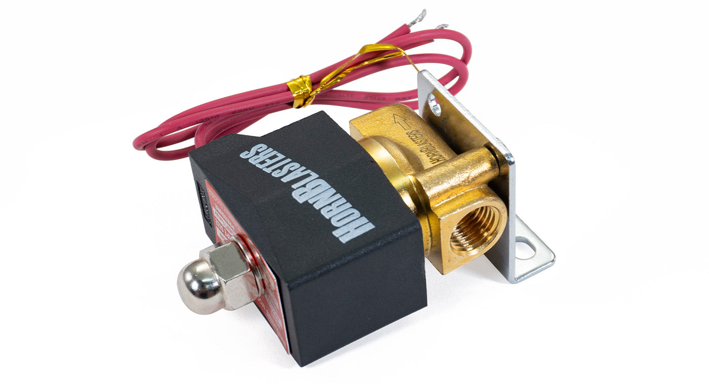 Brass 1/4" NPT Electric Air Valve - 110 Volt | HornBlasters