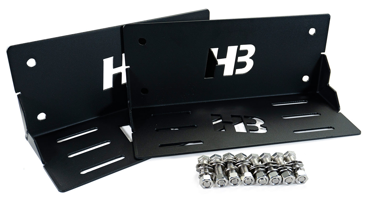 Dual 12 Gauge Steel Air Compressor Mounting Brackets | HornBlasters