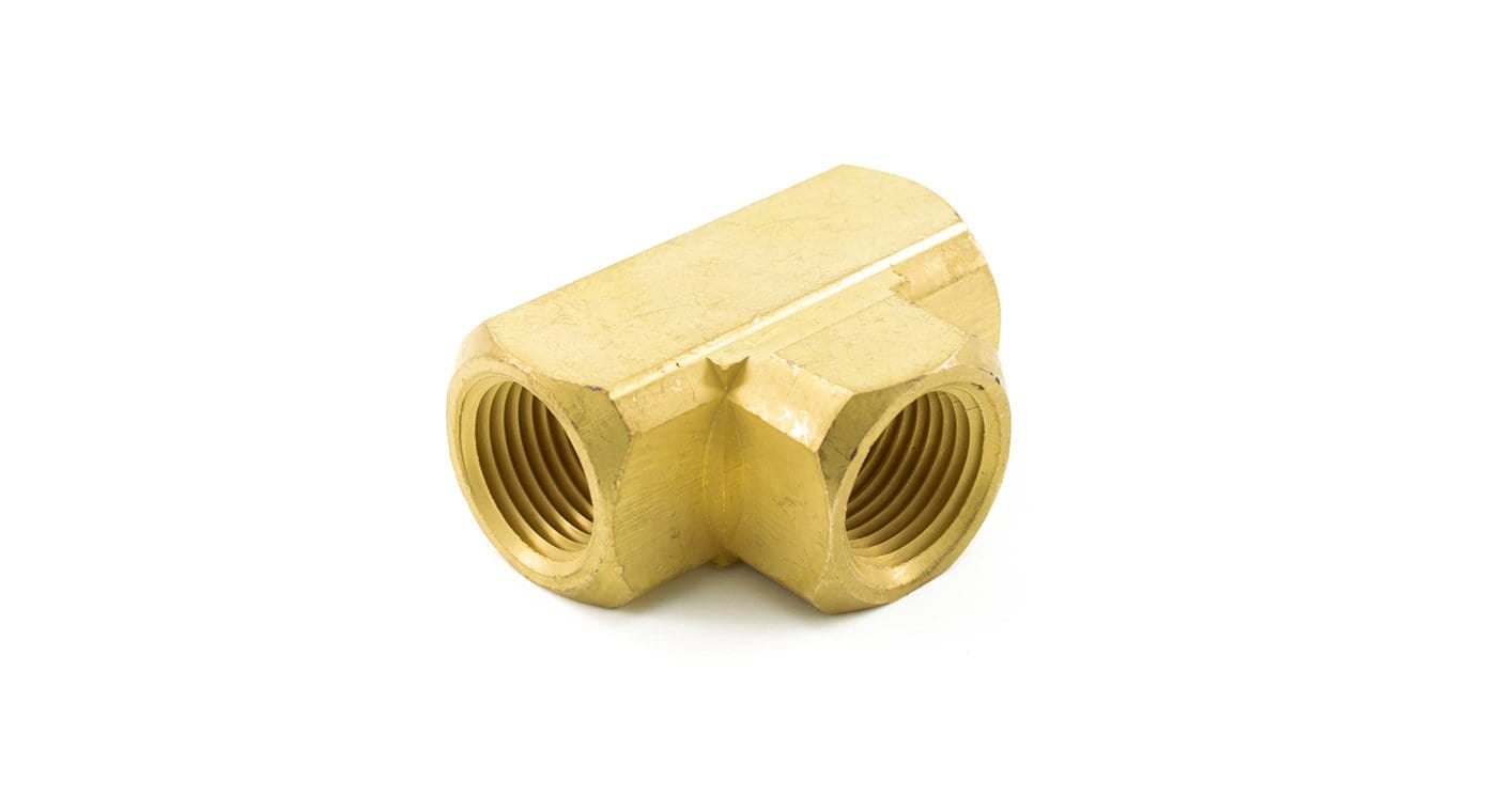 1/2" NPT Brass Tee Fitting – HornBlasters
